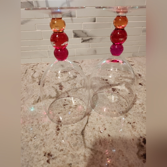 Pier 1 | Dining | Pier One Retro Wine Glasses | Poshmark